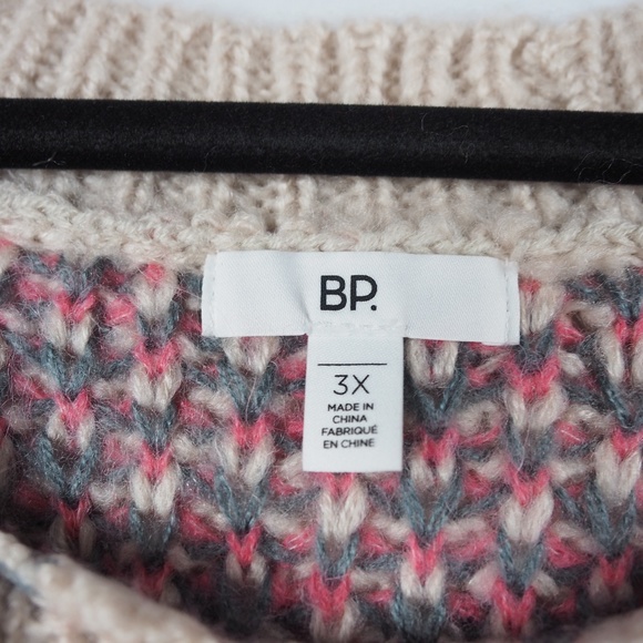 bp | Sweaters | Nwt Bp Contrast Stitch Sweater Plus Size | Poshmark